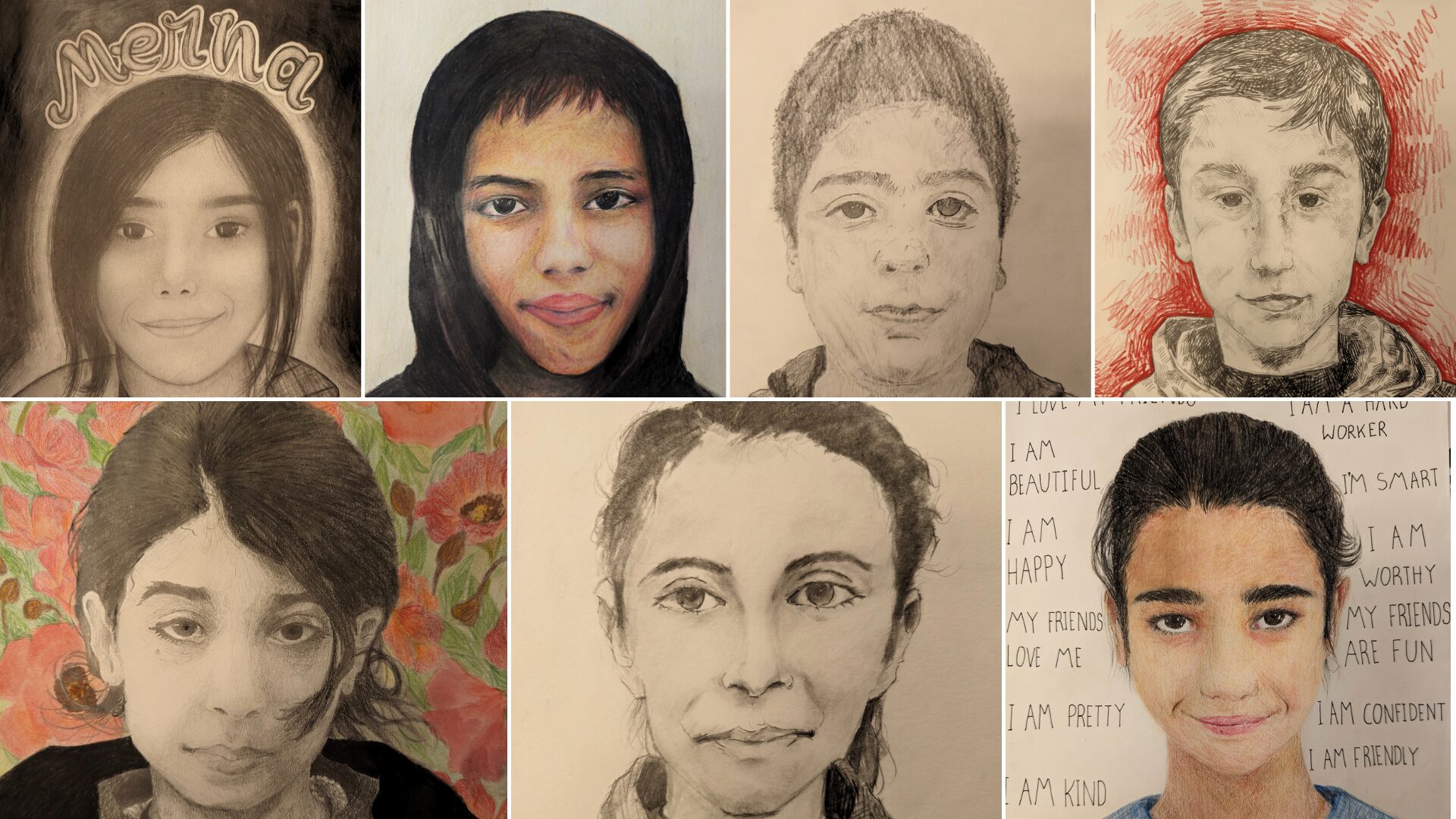 Chelmsford High art students create portraits for Syrian children ...